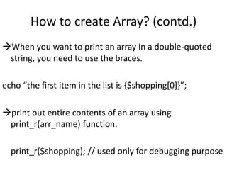 4.1 PHP Arrays | PPT