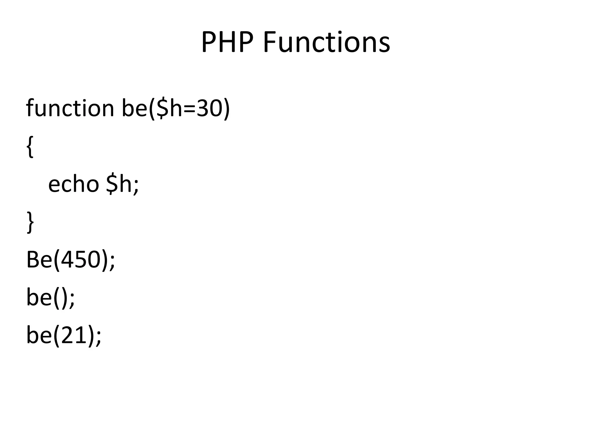 4.2 PHP Function | PDF