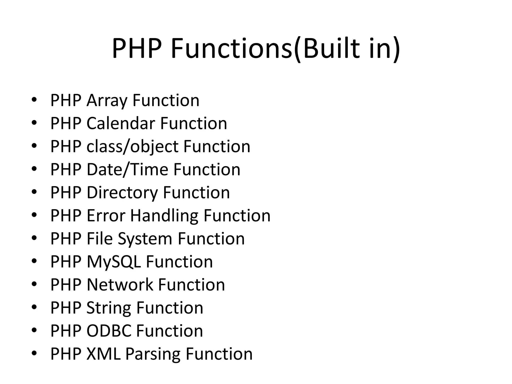 4.2 PHP Function | PDF