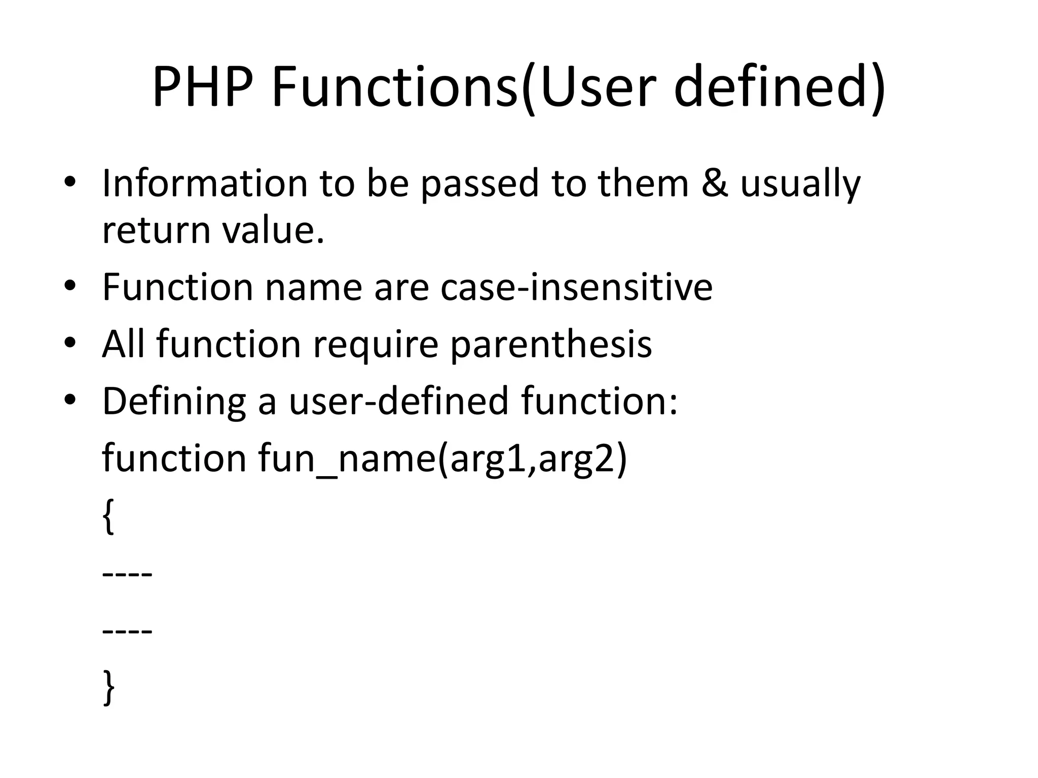 4.2 PHP Function | PDF
