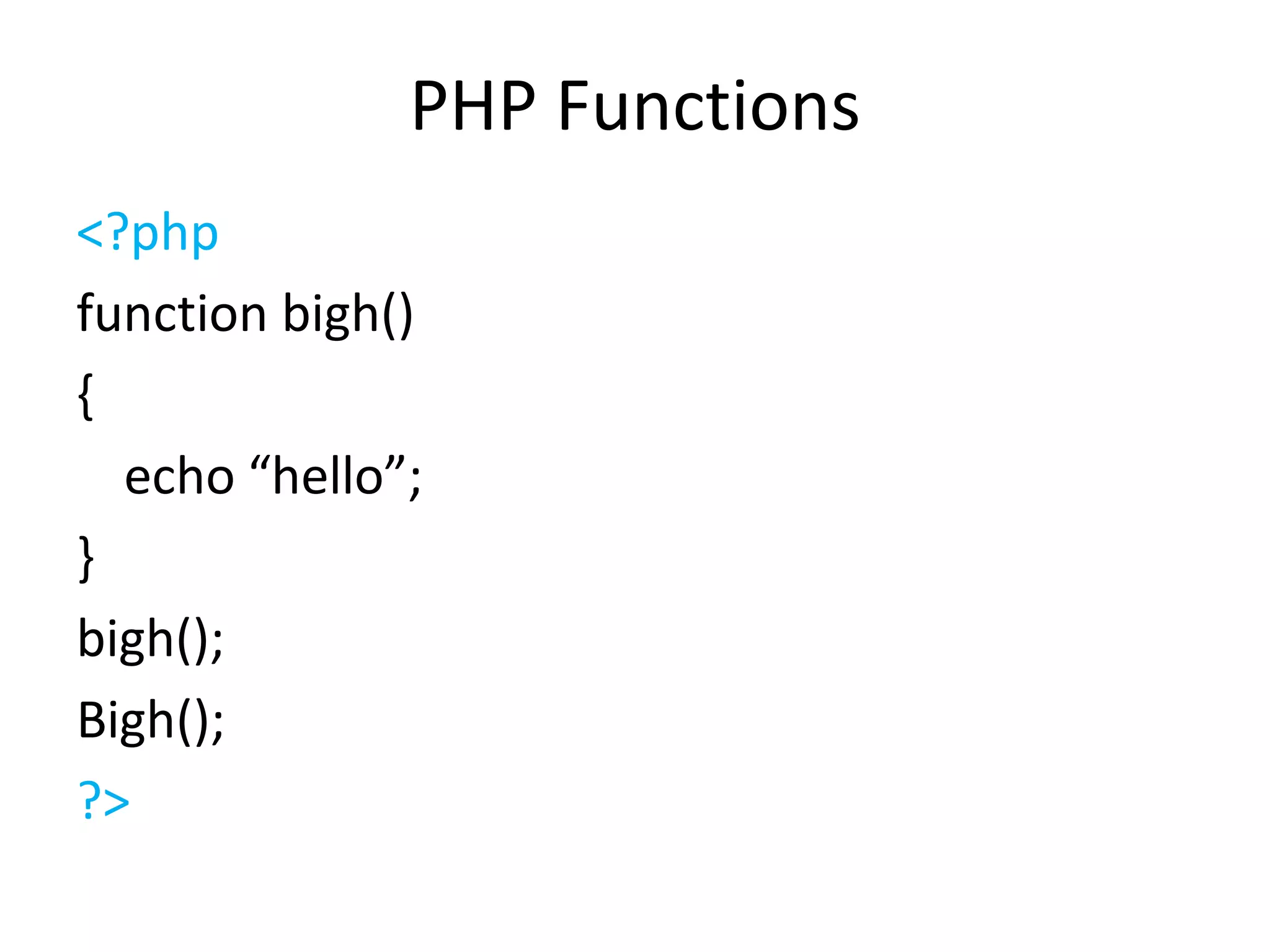 4.2 PHP Function | PDF