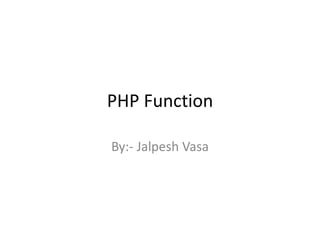 4.2 PHP Function | PDF