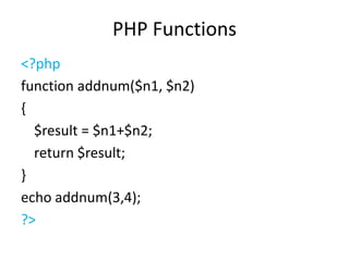 4.2 PHP Function | PDF
