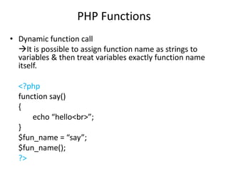 4.2 PHP Function | PDF
