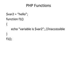 4.2 PHP Function | PDF