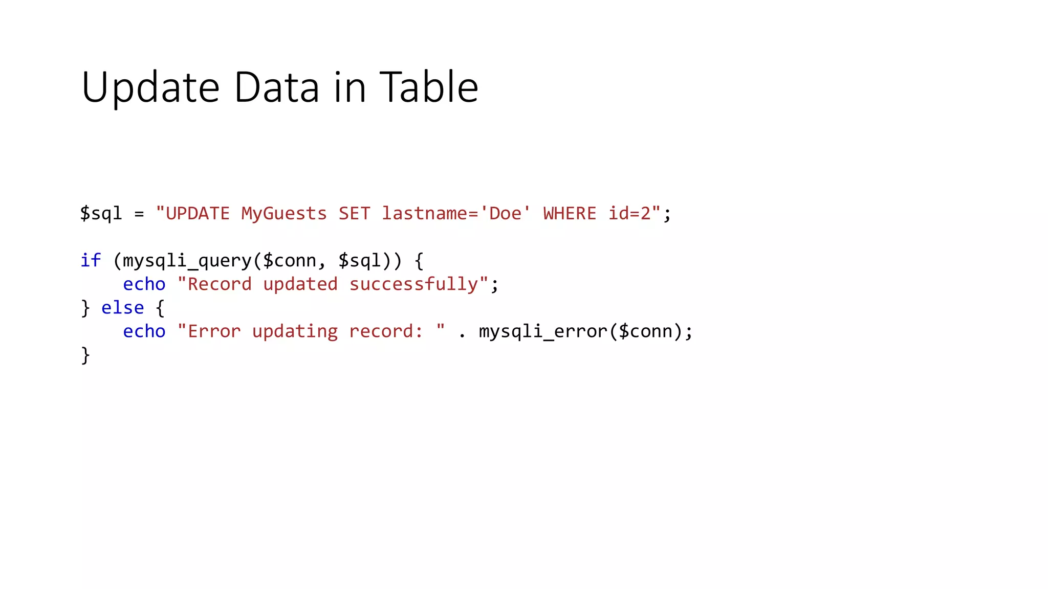 4.3 MySQL + PHP | PPT