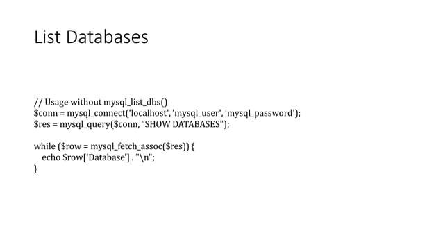 4 3 Mysql Php Ppt