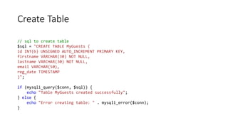 4.3 MySQL + PHP | PPT