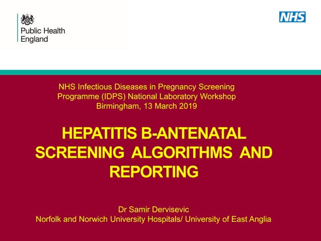 4 Samir Dervisevic Hepatitis B Antenatal Screening Algorithms And 4574