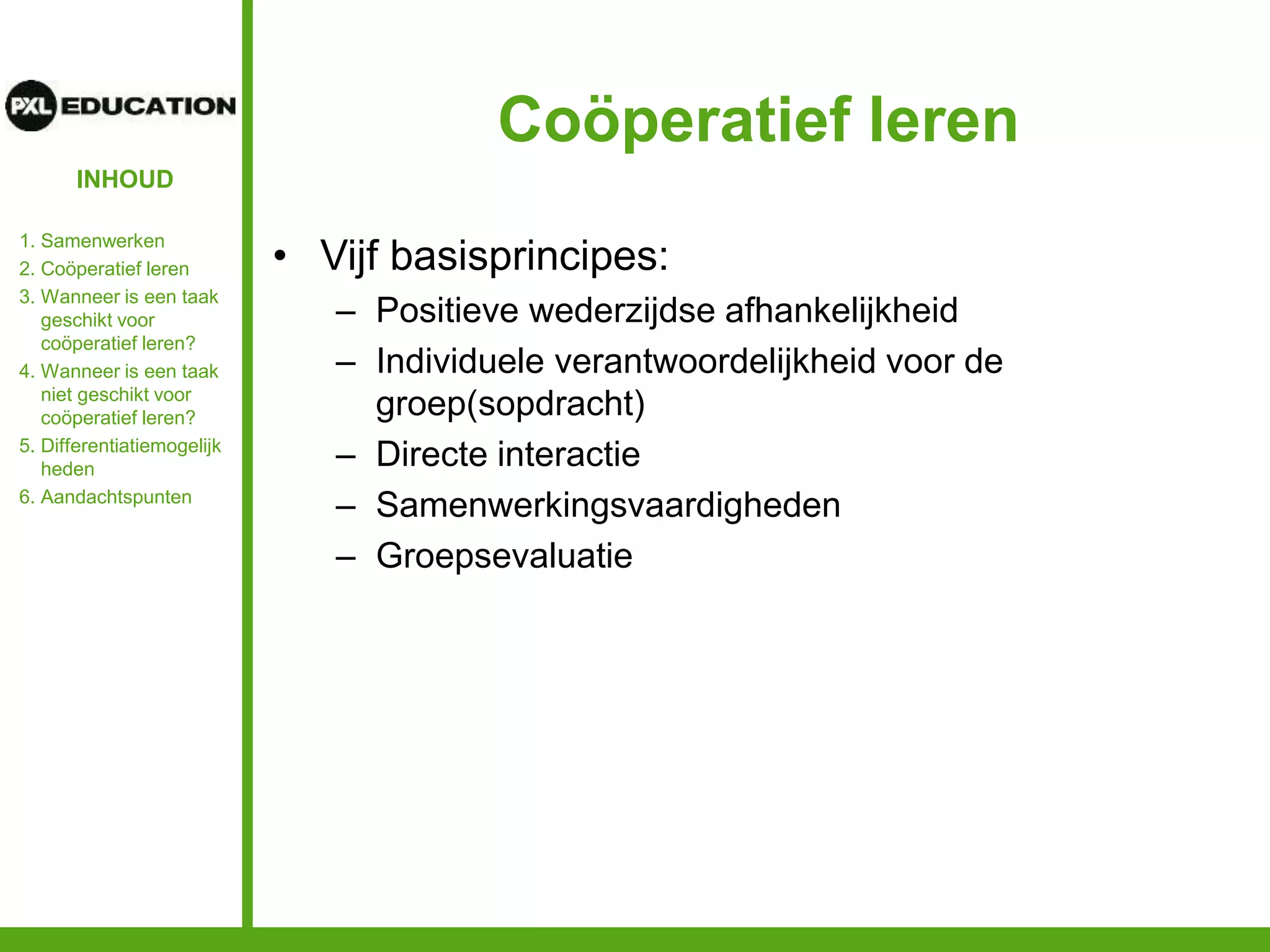 PPT omschrijving cooperatief leren | PPTX