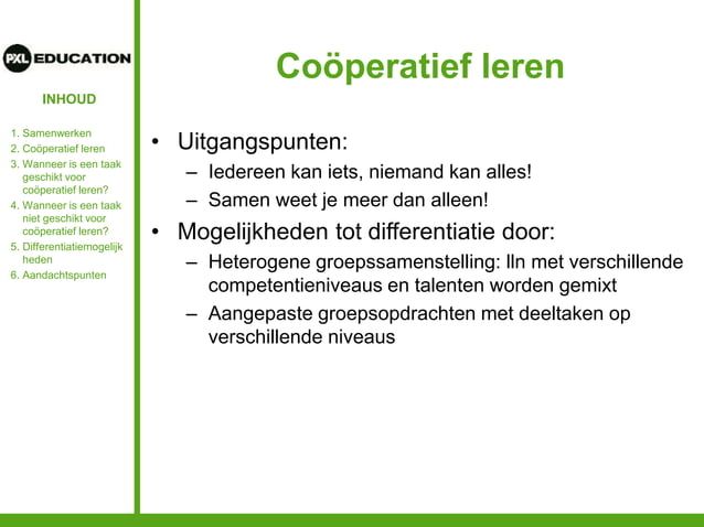 PPT omschrijving cooperatief leren | PPT
