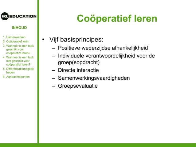 PPT omschrijving cooperatief leren | PPT