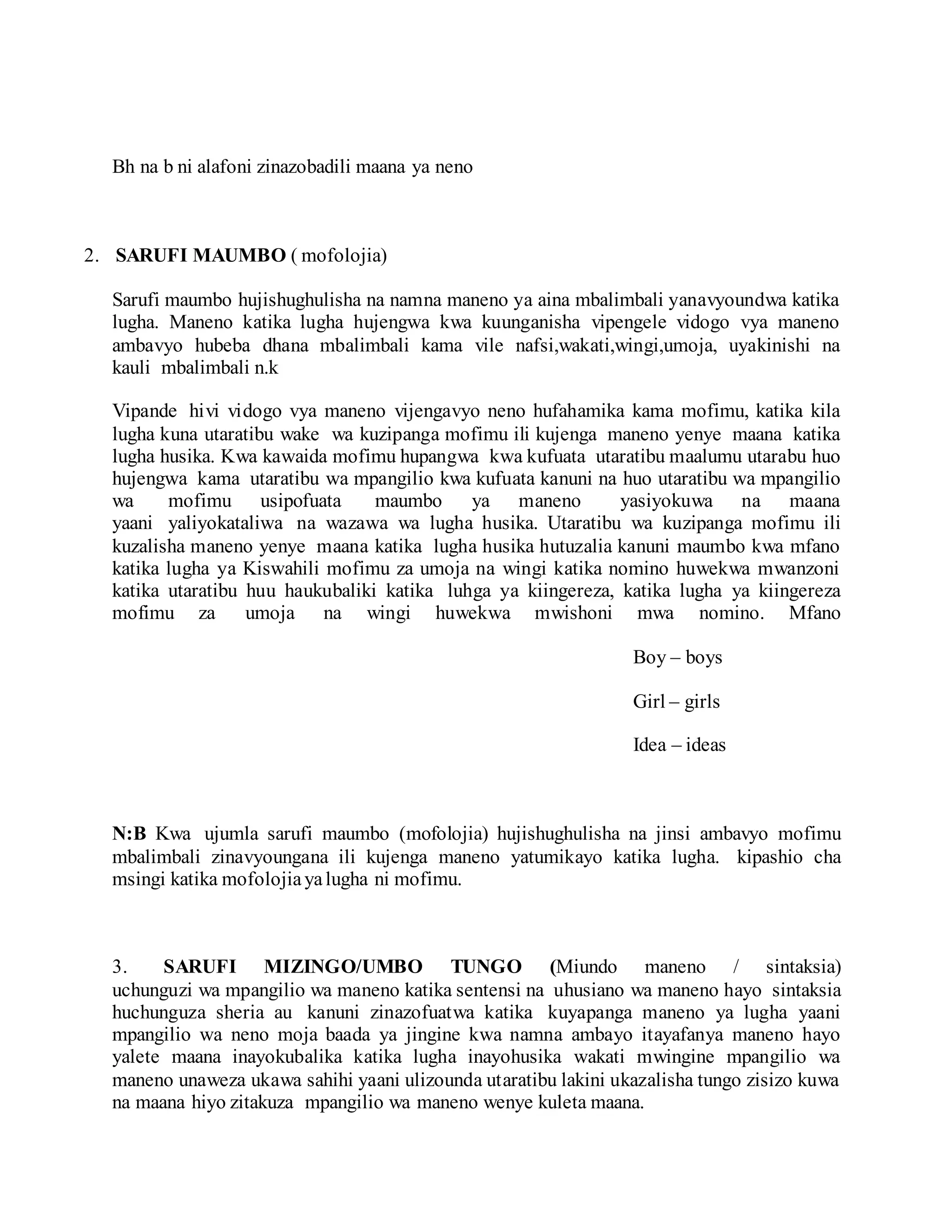 MATUMIZI YA SARUFI | DOCX