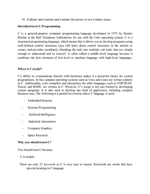 PROBLEM SOLVING | DOCX | Programming Languages | Computing