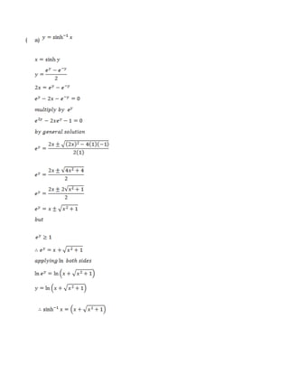 HYPERBOLIC FUNCTION | DOCX