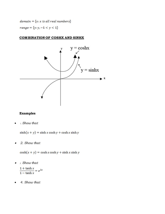 Hyperbolic Function Pdf