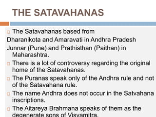 The Satavahanas | PPTX