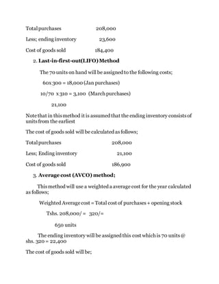 STOCK VALUATION | DOCX