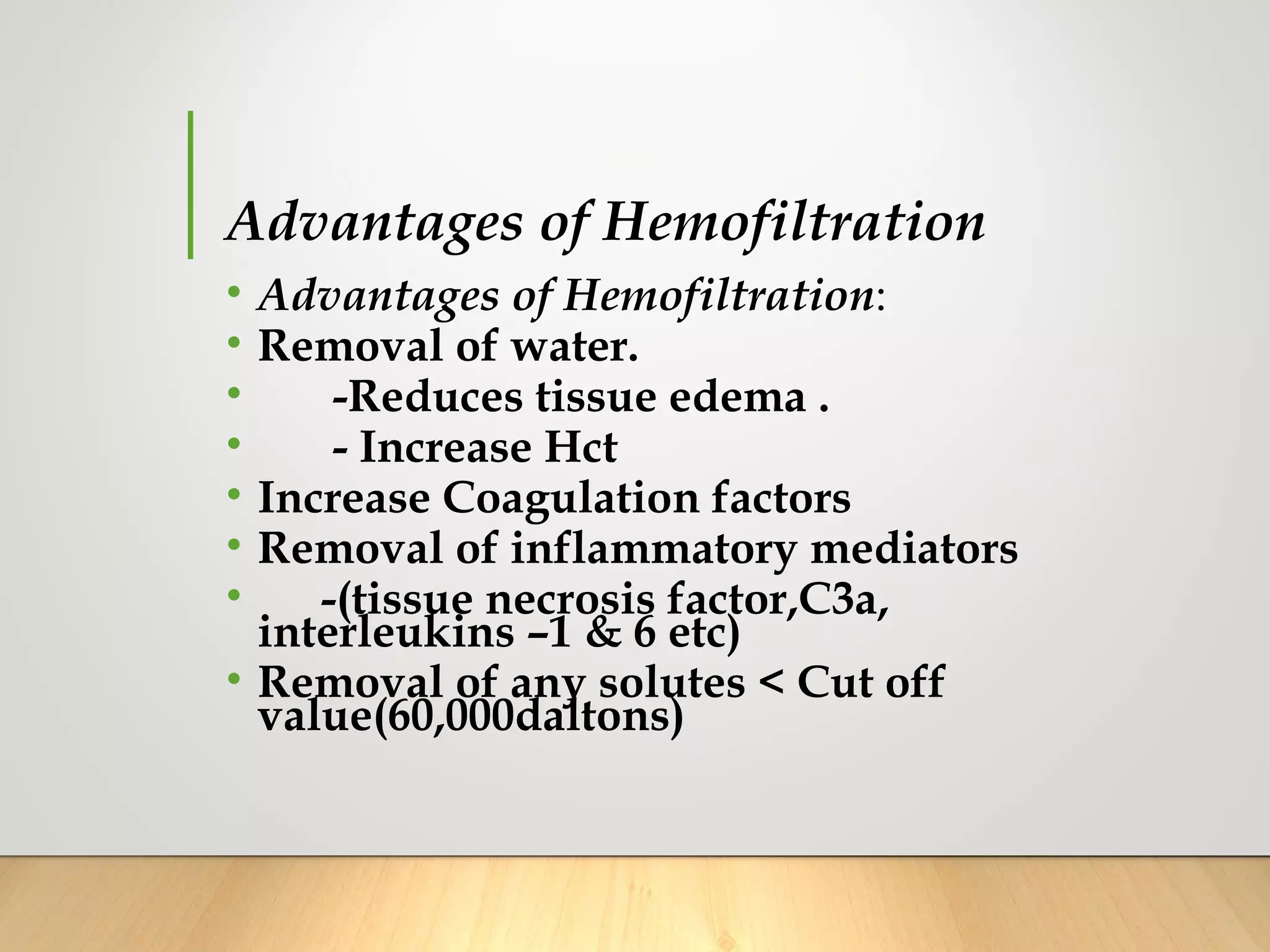 4.hemo filtration & blood conservation technique | PPT