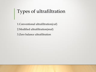 4.hemo filtration & blood conservation technique | PPT