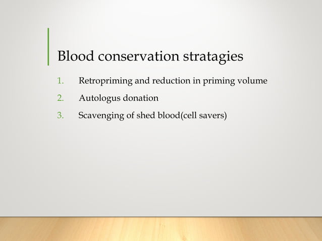 4.hemo filtration & blood conservation technique | PPT