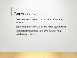 4.hemo filtration & blood conservation technique | PPT