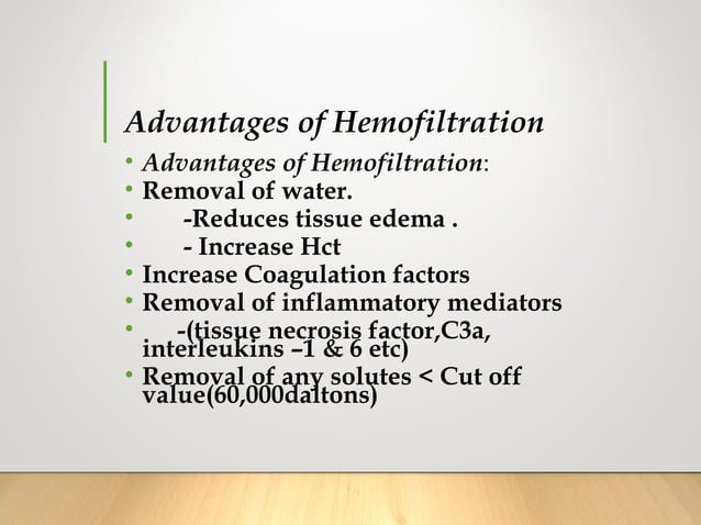 4.hemo filtration & blood conservation technique | PPT