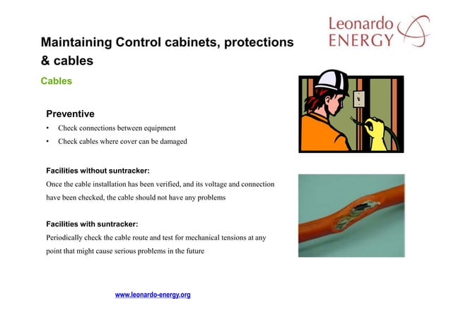 Photovoltaic Training Course - Module 4.2 - components to maintain | PPT