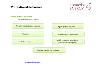 Photovoltaic Training Course - Module 4.3 - Types of maintenance | PPT