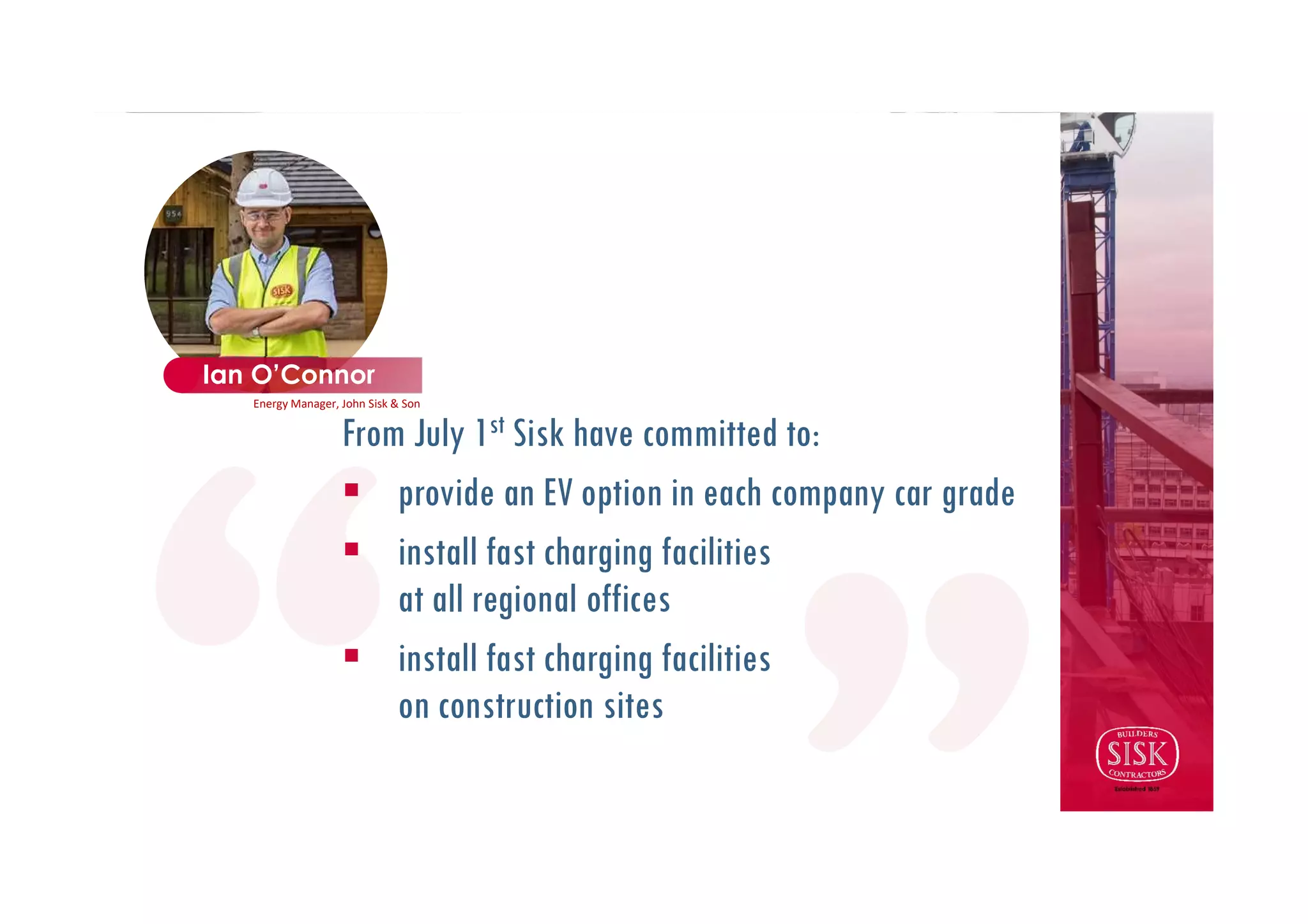 Sisk EV fleet case study ian o connor | PDF