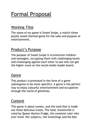 Formal Proposal Format Example