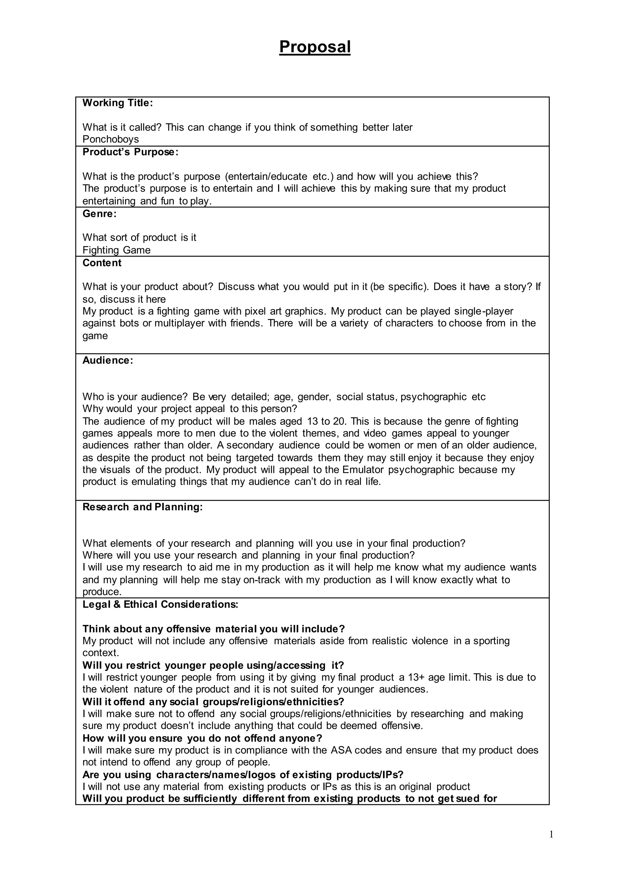 Interactive Project - Proposal | DOCX