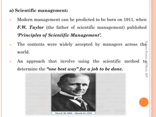 Evolution of management & scientific management | PDF