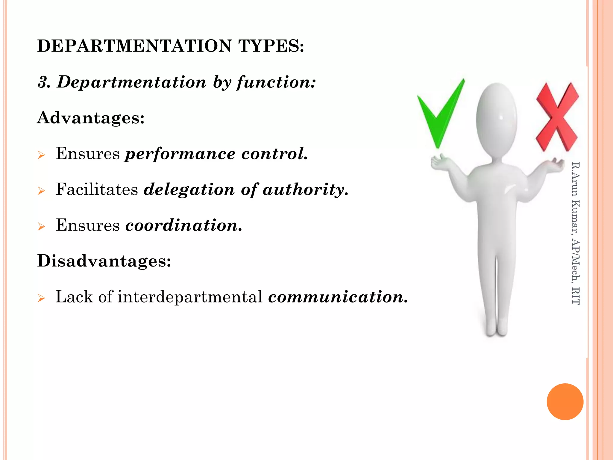 Line and staff authority, departmentalization | PDF