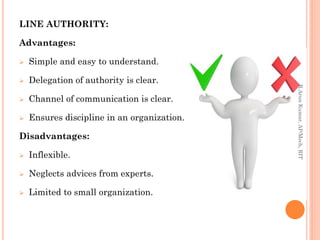 Line and staff authority, departmentalization | PDF