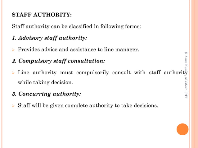 Line and staff authority, departmentalization | PDF | Business ...