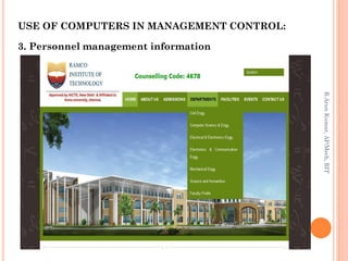 Use of computers and information technology in management control | PDF