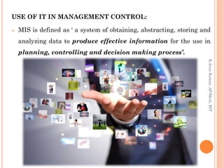Use of computers and information technology in management control | PDF