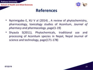 4. aconitum spicatum(bikh) | PPT