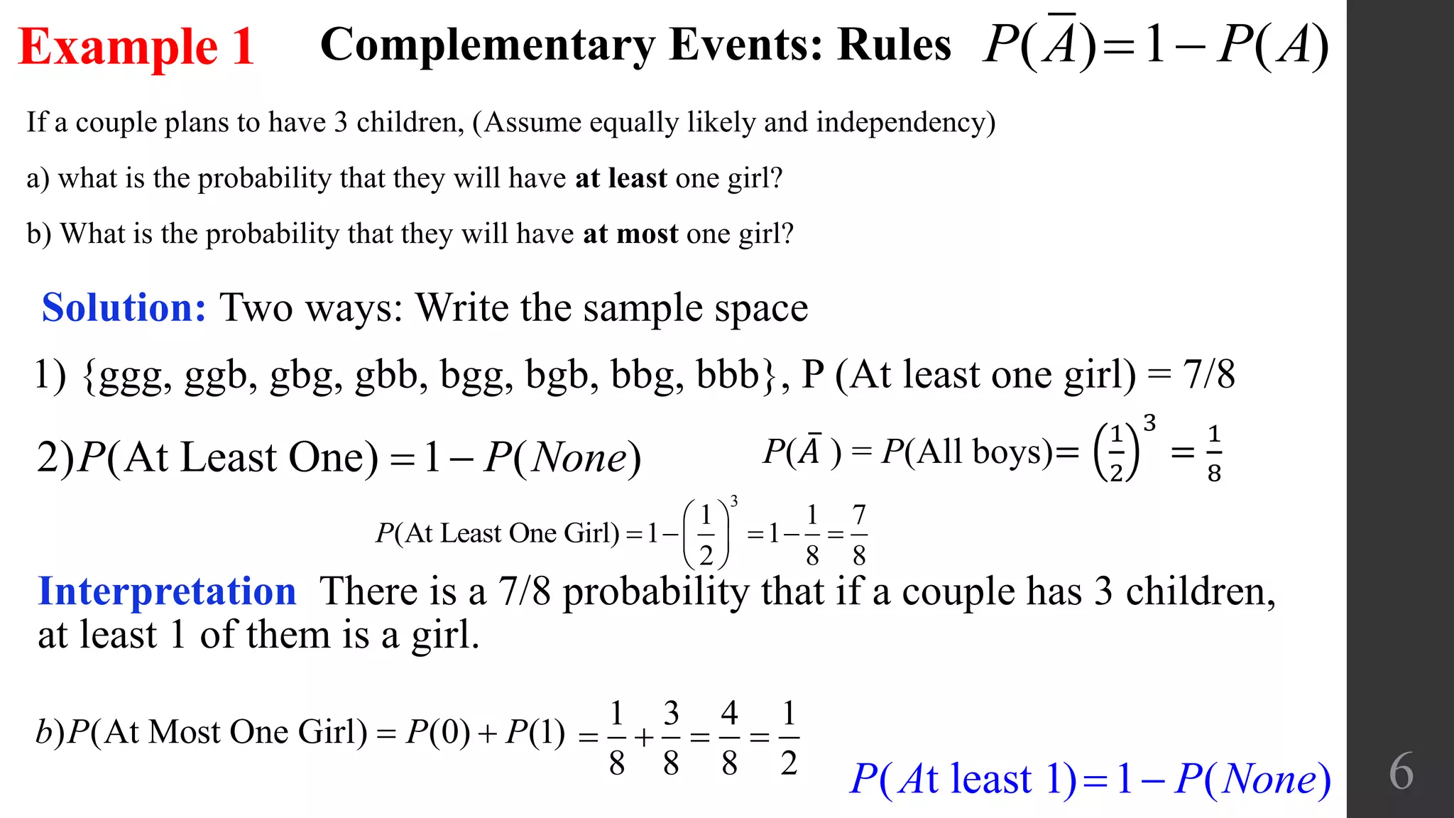 Complements conditional probability bayes theorem | PPTX