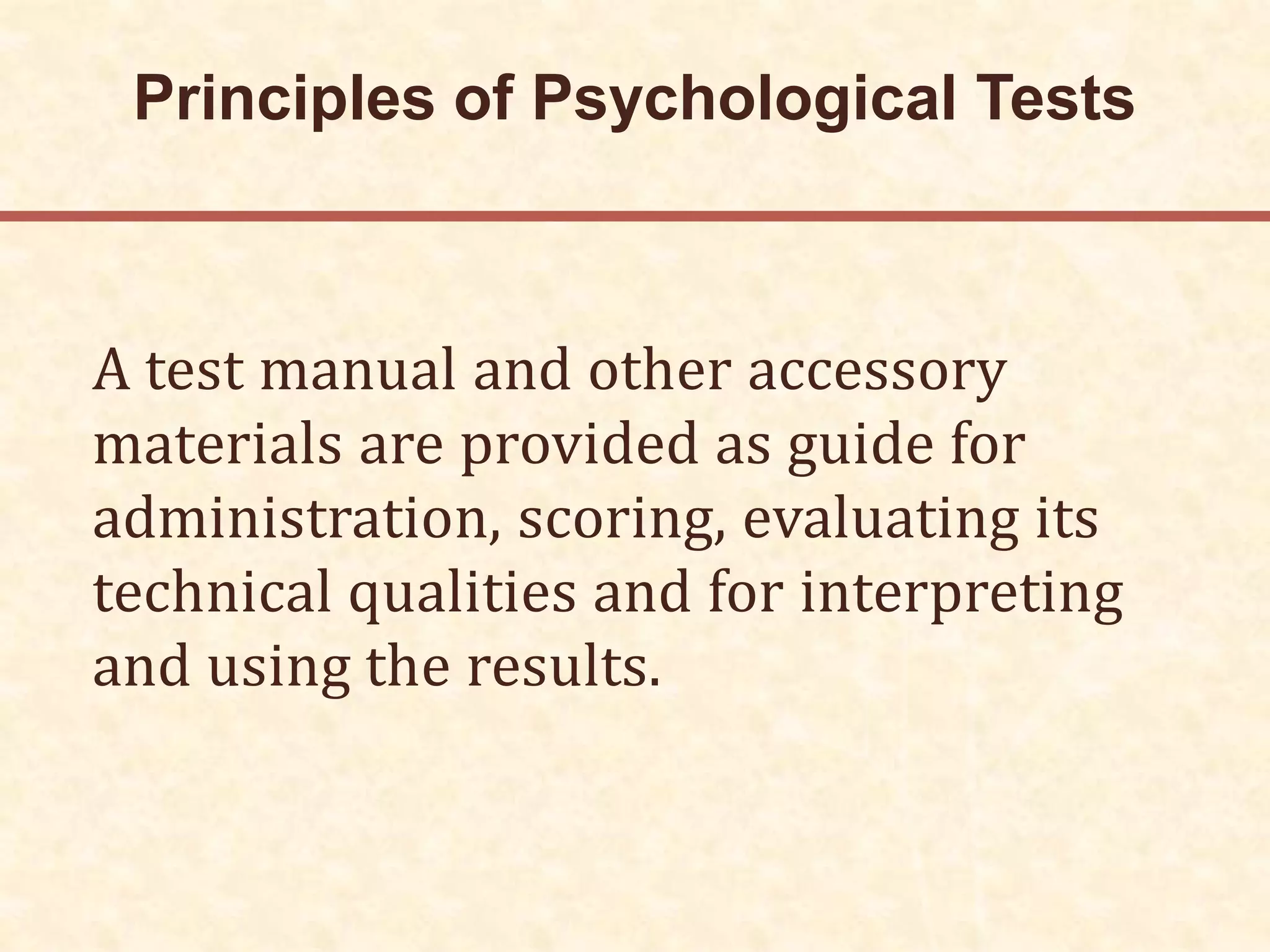 4. principles of psychological tests S.Lakshmanan Psychologist | PDF