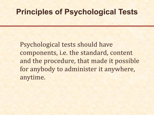 4. principles of psychological tests S.Lakshmanan Psychologist | PDF