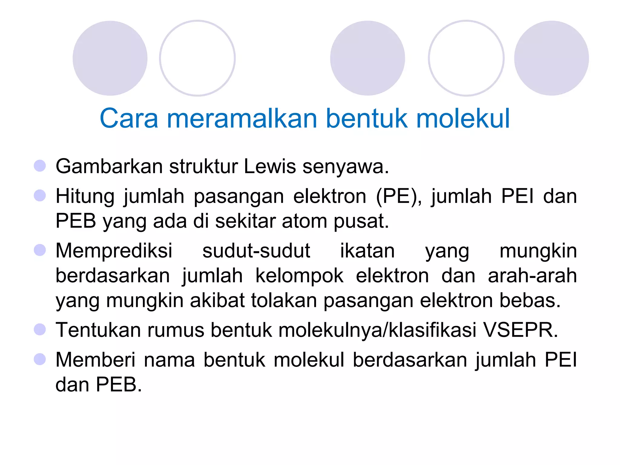 4. bentuk molekul dan gaya antarmolekul | PPT