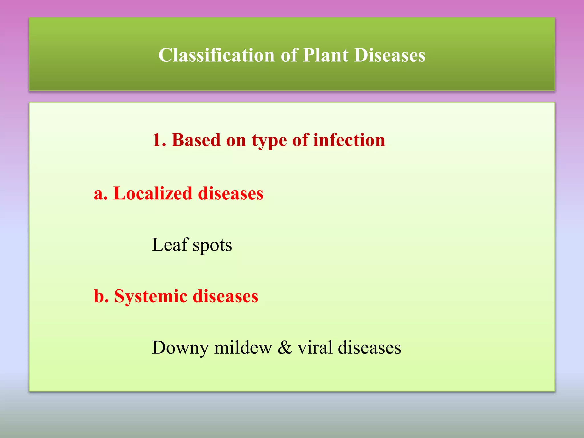Classification of plant diseases | PPTX