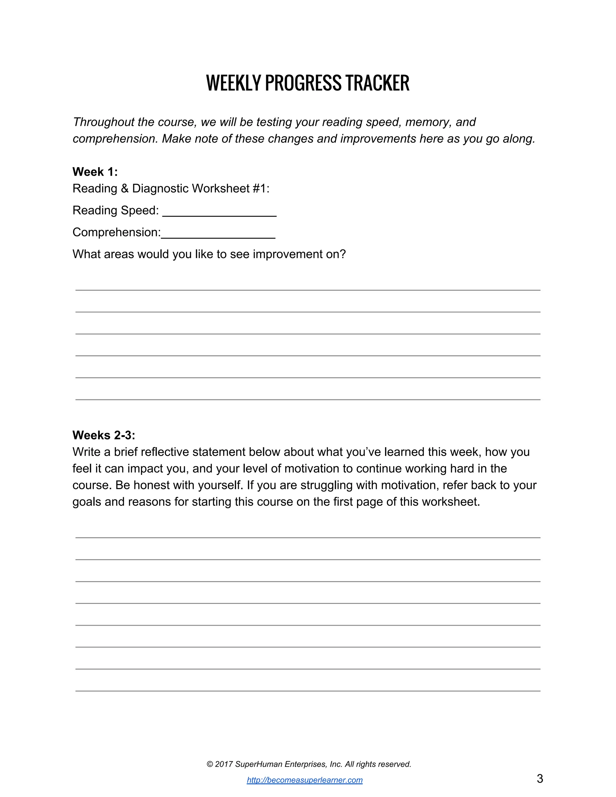 4. personal goals & progress worksheet | PDF