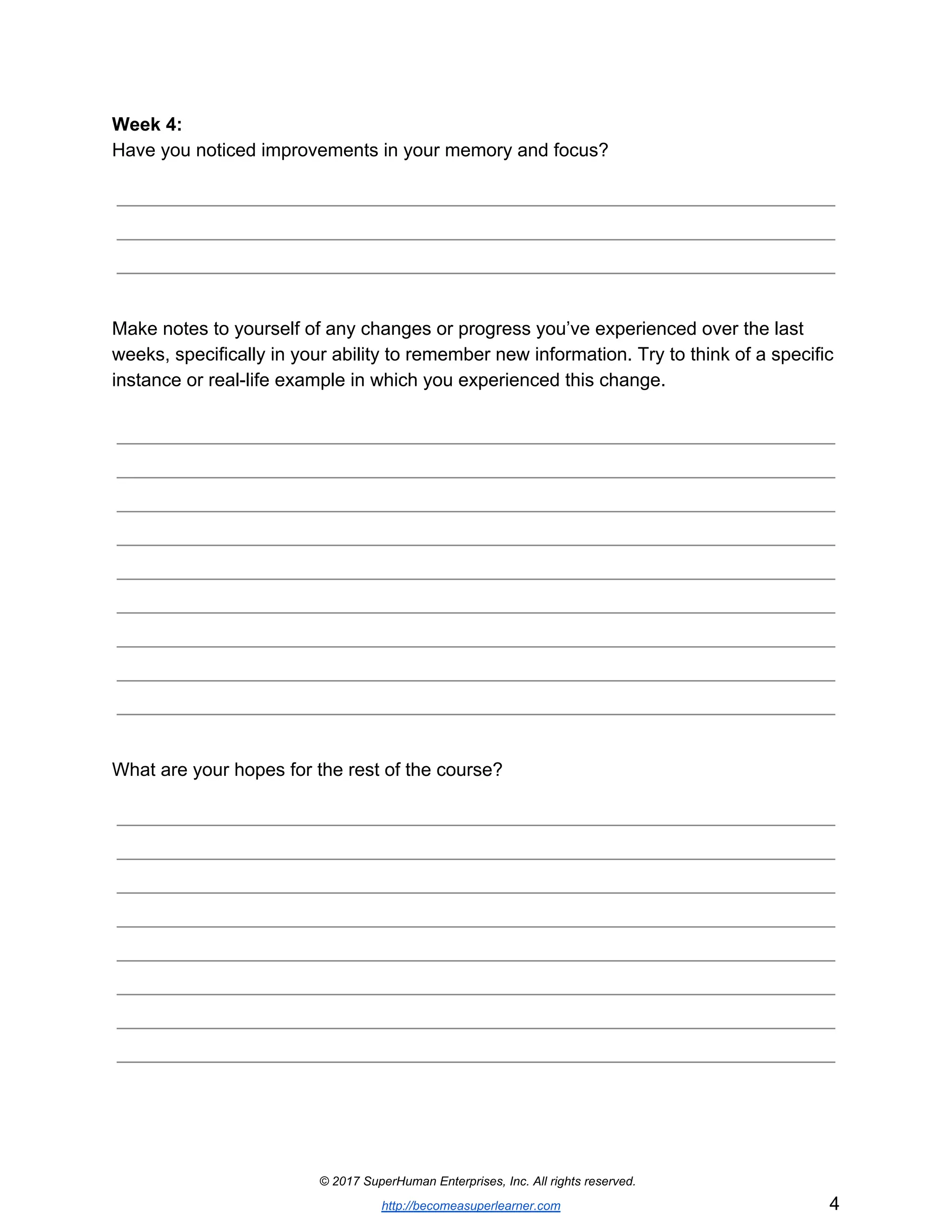 4. personal goals & progress worksheet | PDF