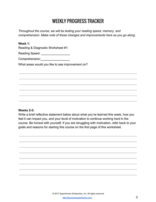4. personal goals & progress worksheet | PDF