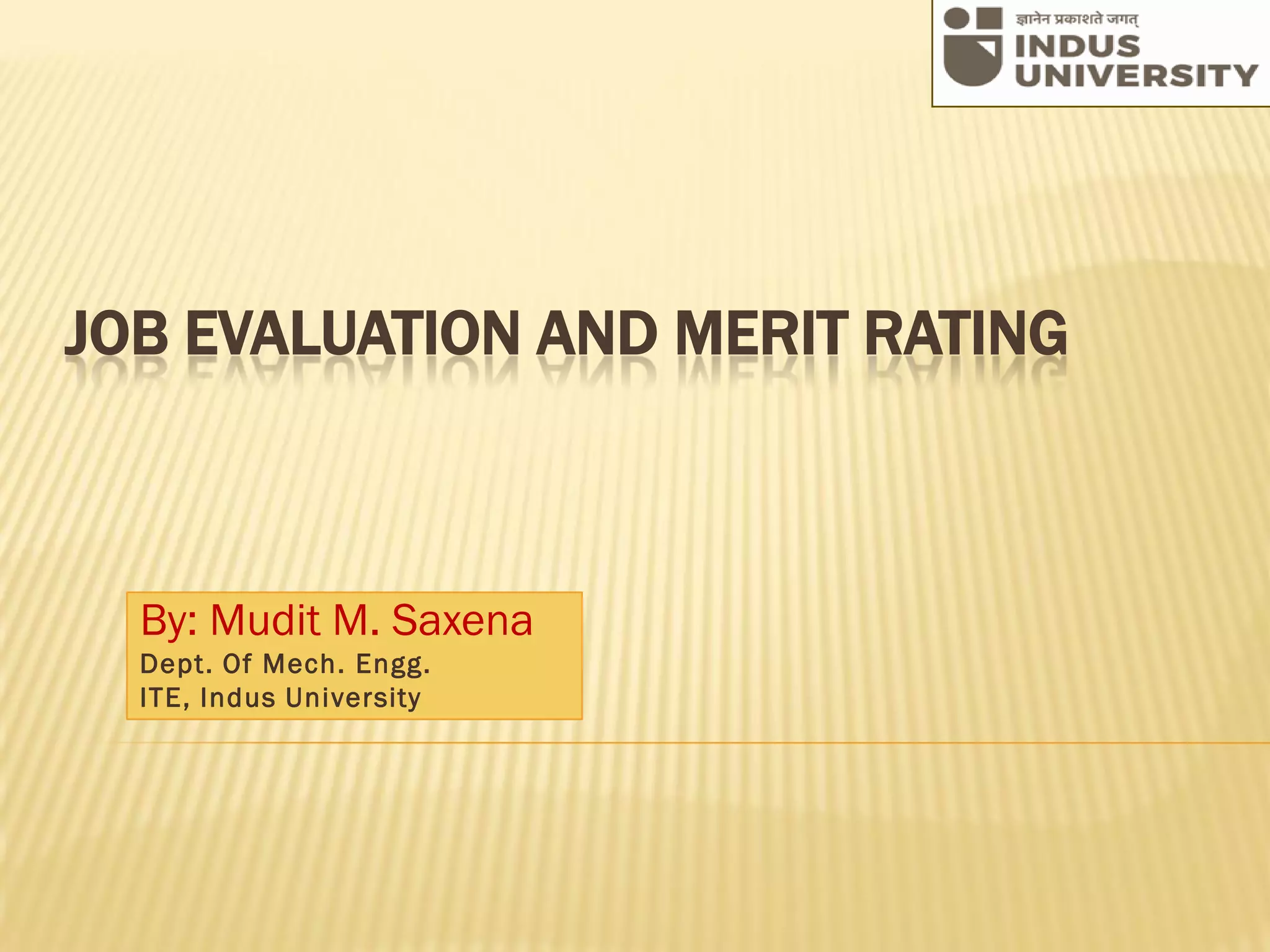 4.2 job evaluation and merit rating | PDF