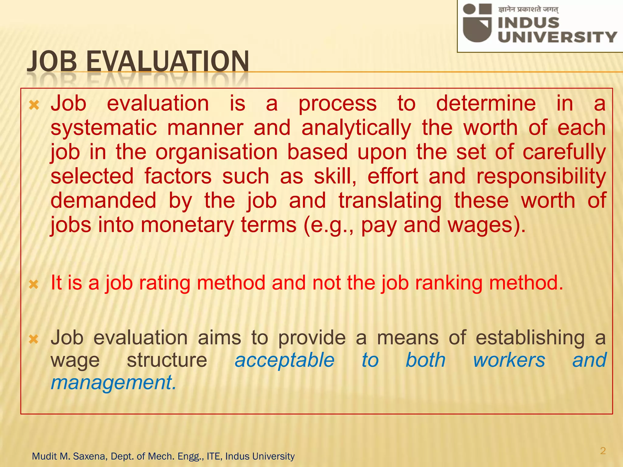 4.2 job evaluation and merit rating | PDF
