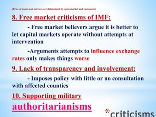 CRITICISMS OF IMF | PPT